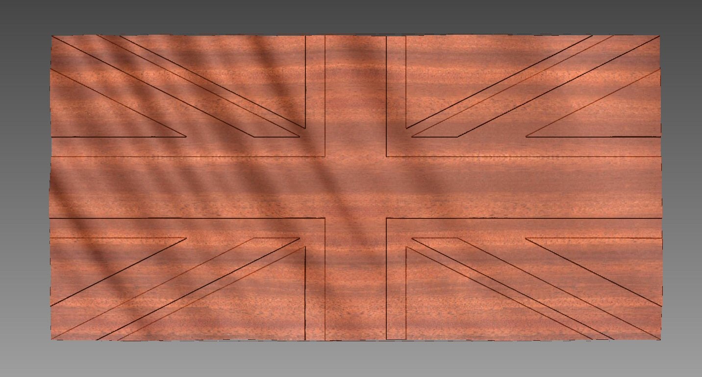 UK Wavy Modern Flag CNC File Flag 3D STL Wavy Flag Model | Etsy