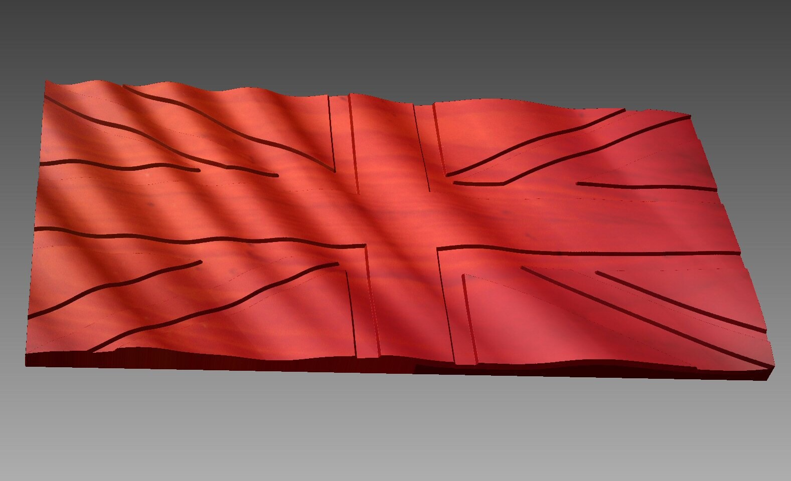 UK Wavy Modern Flag CNC File Flag , 3D STL Wavy Flag Model - Etsy