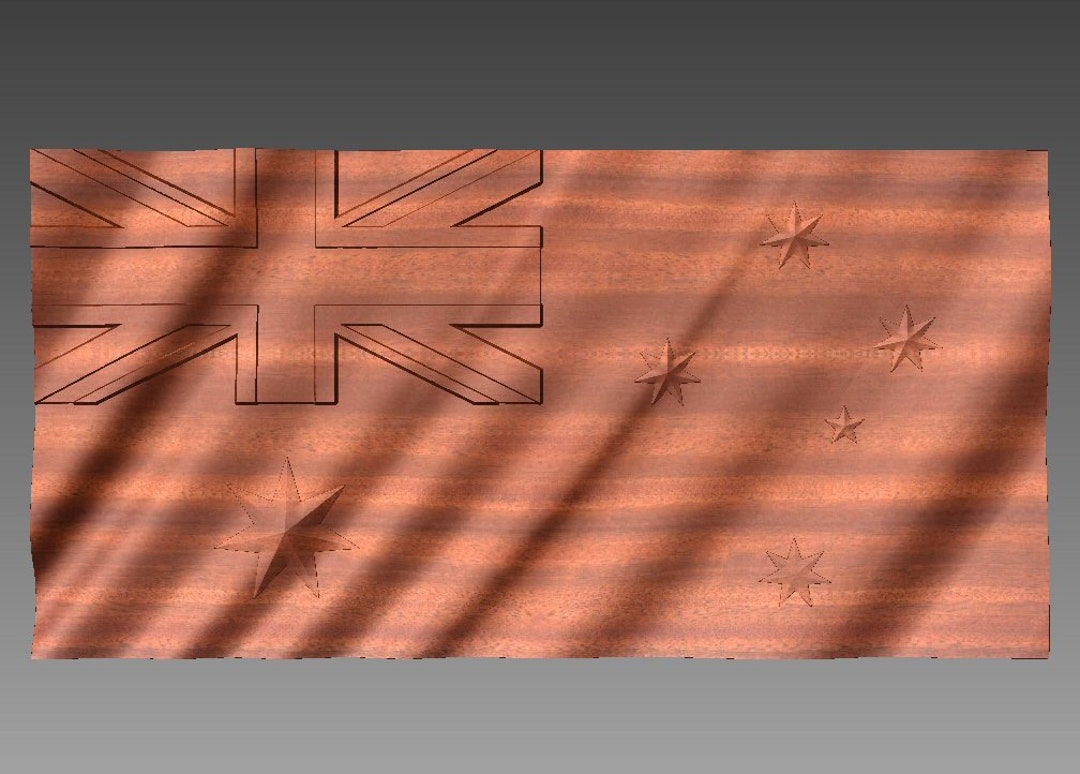 Australia Wavy Classic Flag - CNC File Flag , 3D STL Wavy Flag Model - Etsy