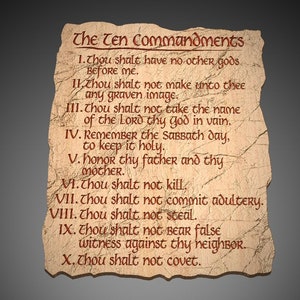 The Ten Commandments on Stone - CNC File for Carving, 3D STL Ten ...
