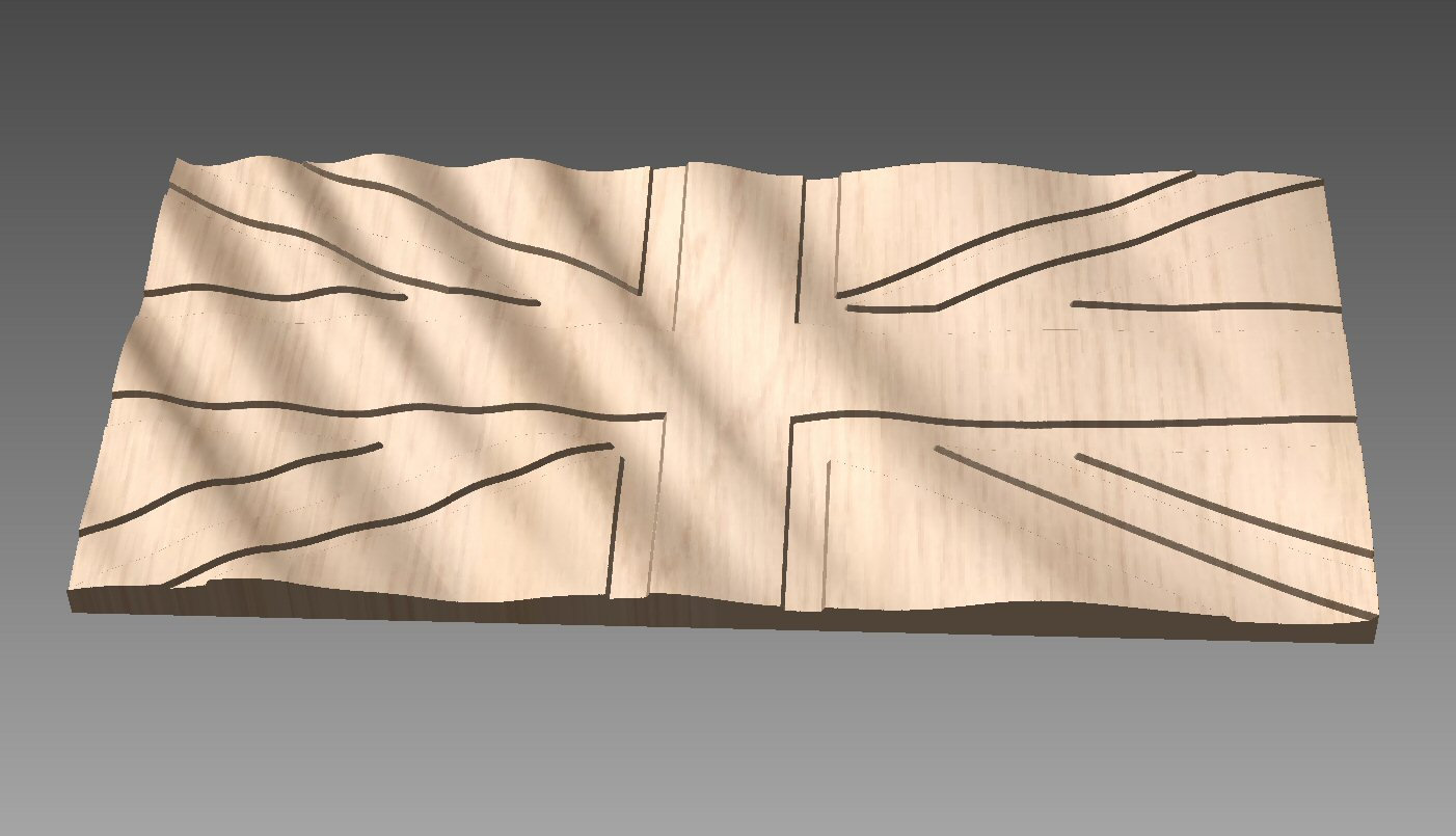 UK Wavy Modern Flag CNC File Flag , 3D STL Wavy Flag Model - Etsy