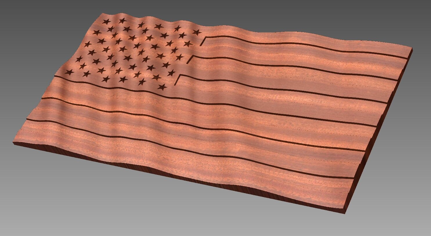 USA Wavy Flag - CNC File Flag , 3D STL Wavy Flag Model - Etsy
