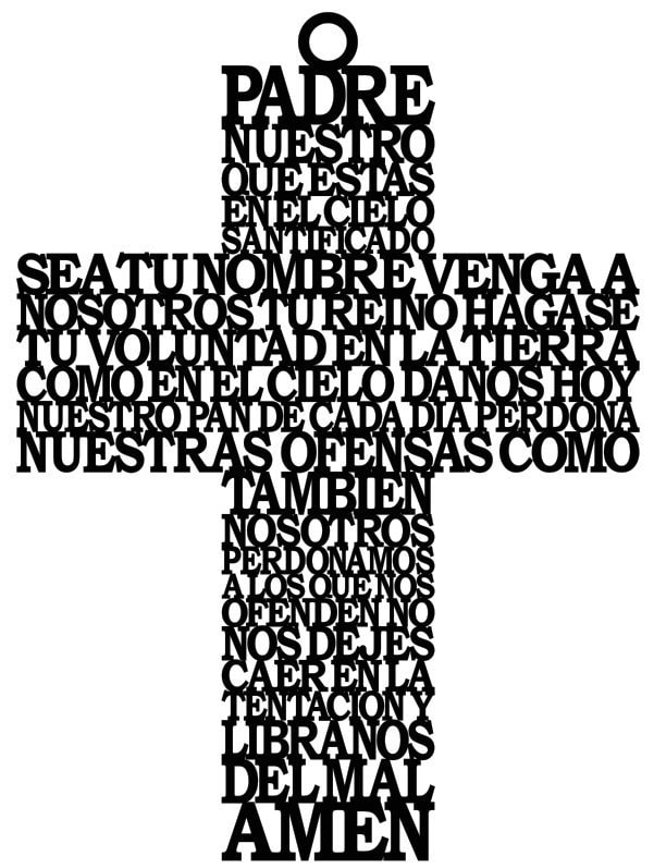 Our Father Cross in Spanish Language - Etsy