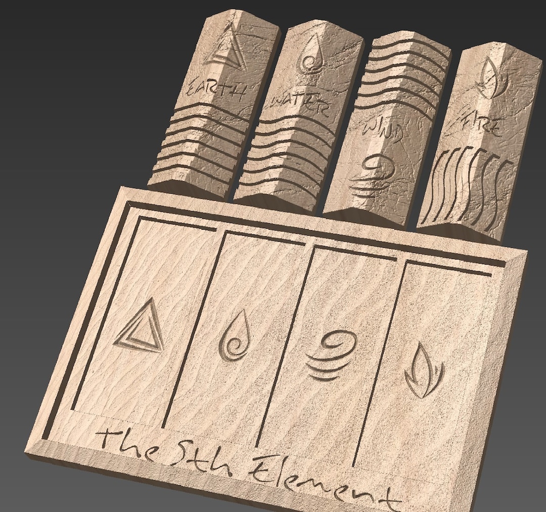 The 5th Element on Stone - CNC File for Carving, 3D STL, 5th Element - Etsy
