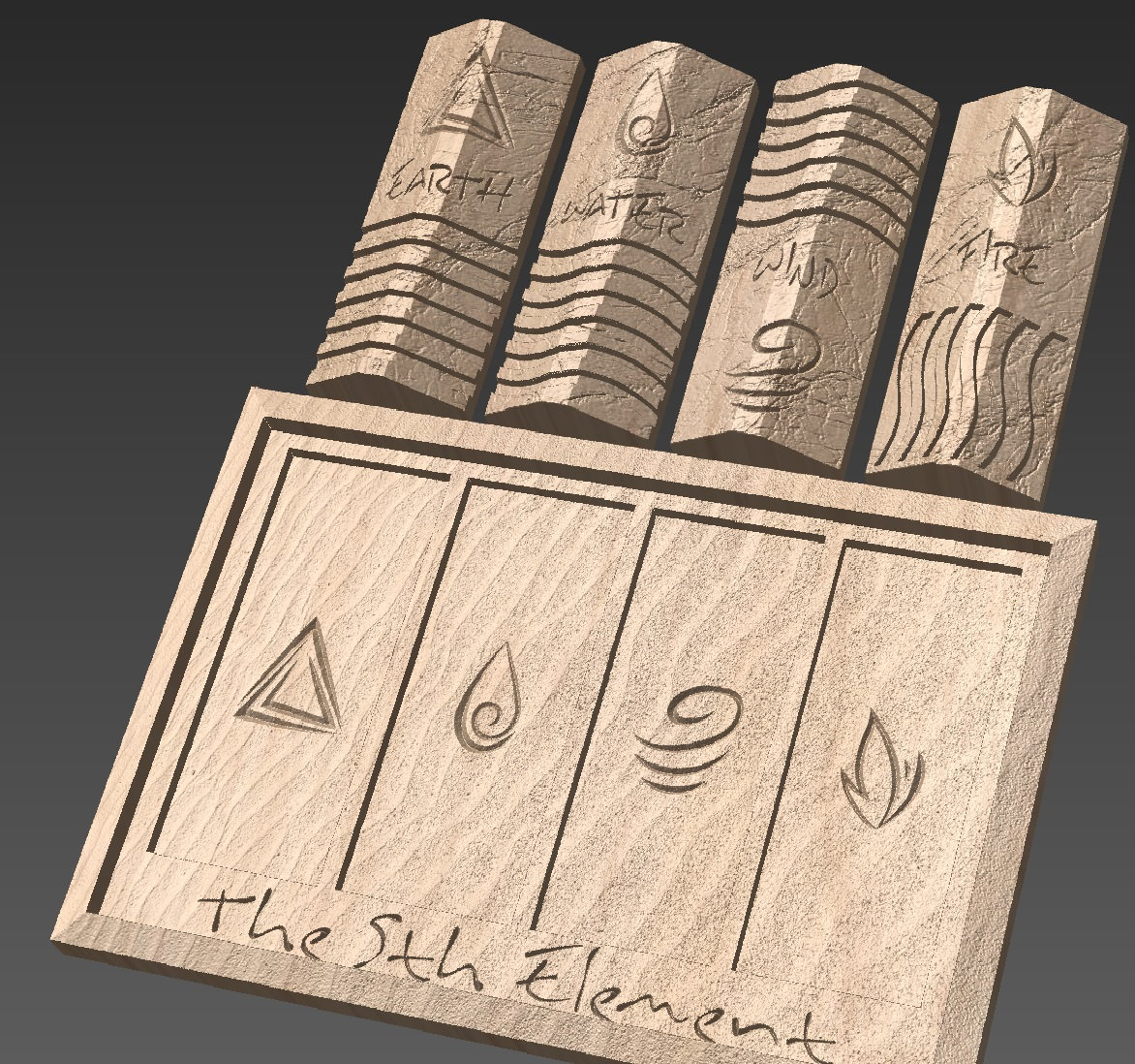 The 5th Element on Stone - CNC File for Carving, 3D STL, 5th Element - Etsy