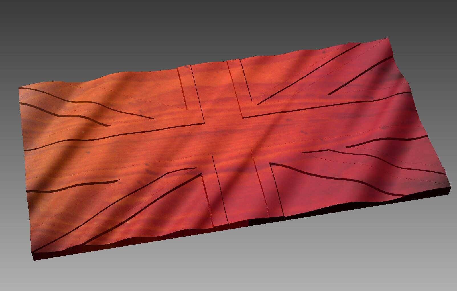 UK Wavy Classic Flag CNC File Flag , 3D STL Wavy Flag Model - Etsy