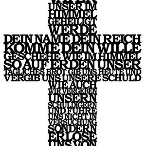 Our Father Cross in German Language - Etsy
