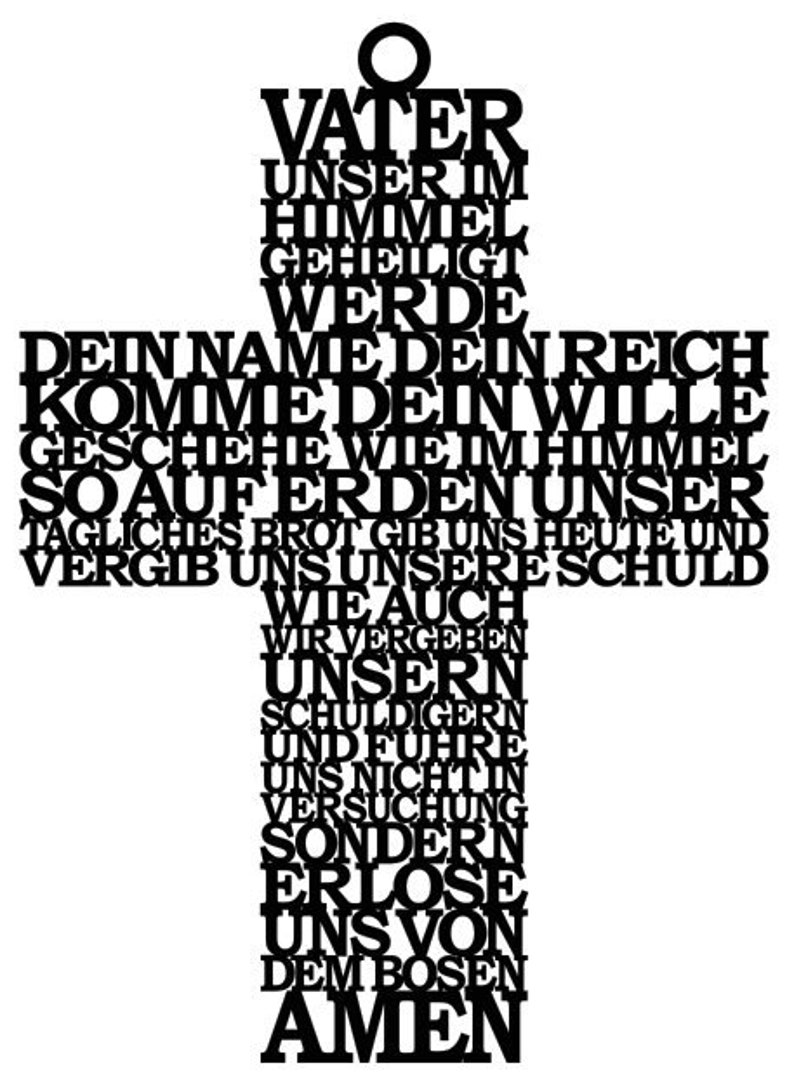 Our Father Cross in German Language - Etsy