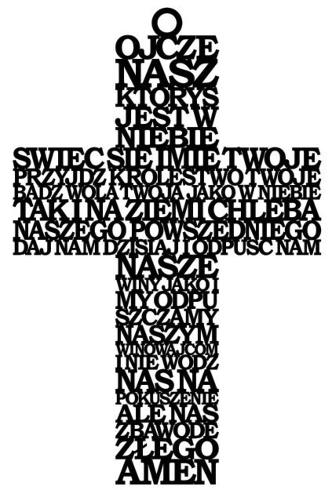 Our Father Cross in Polish Language - Etsy