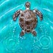 Swimming Sea Turtle and Droplets on a Wavy Board - CNC File for Carving ...