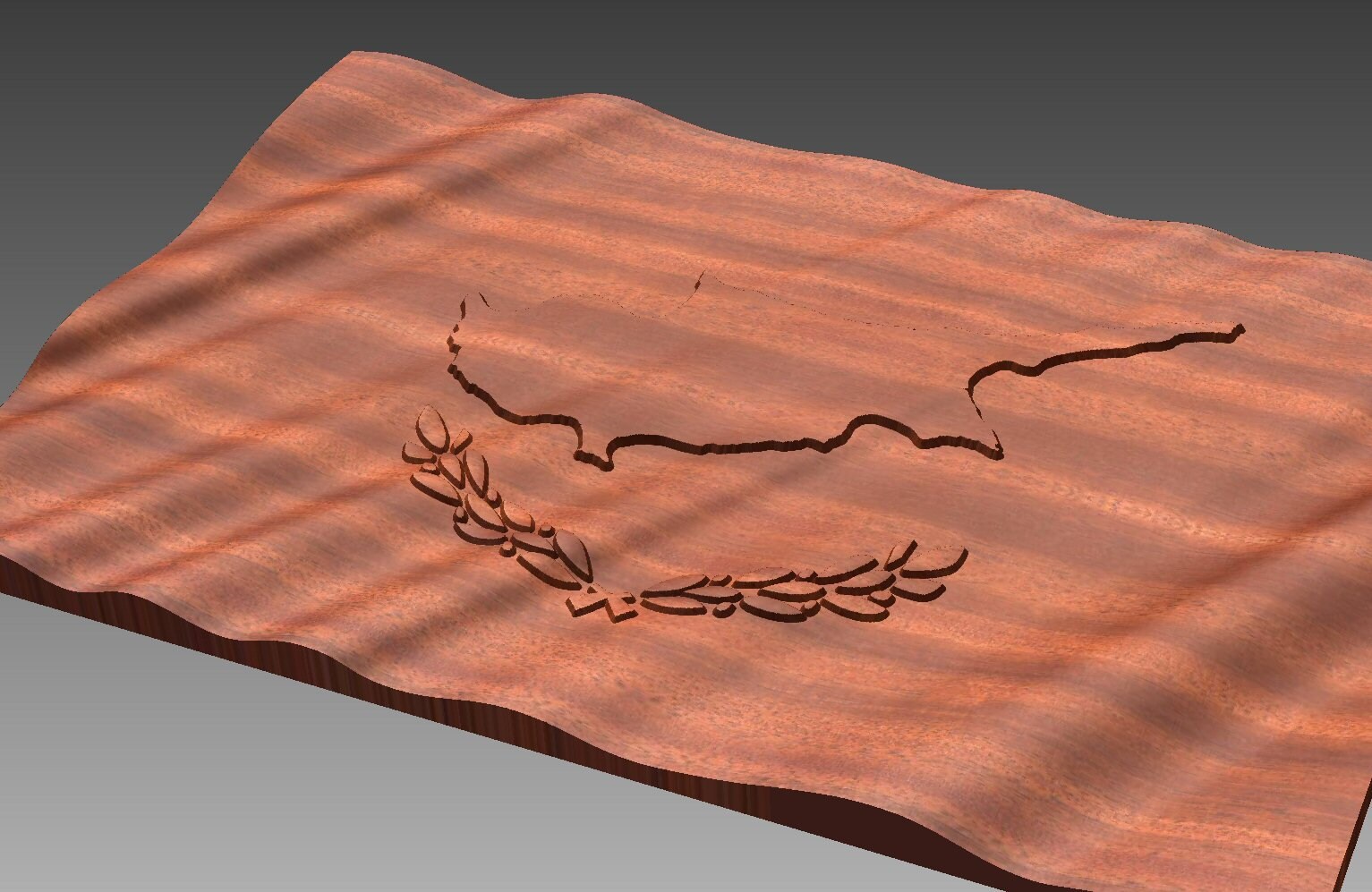 Cyprus Wavy Flag CNC File Flag , 3D STL Wavy Flag Model - Etsy