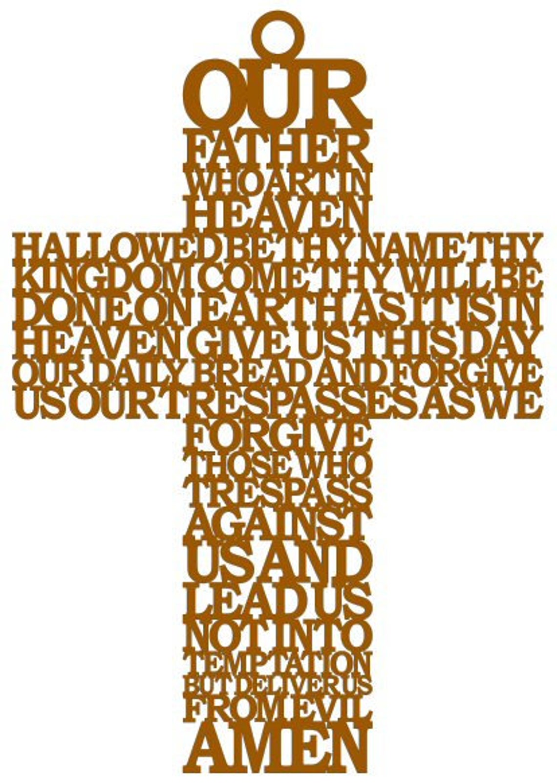 Our Father Cross in English - Etsy