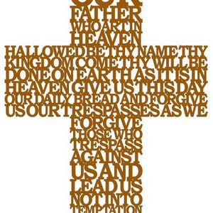 Our Father Cross in English - Etsy