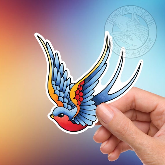 Sailor Jerry Blue Swallow Tattoo