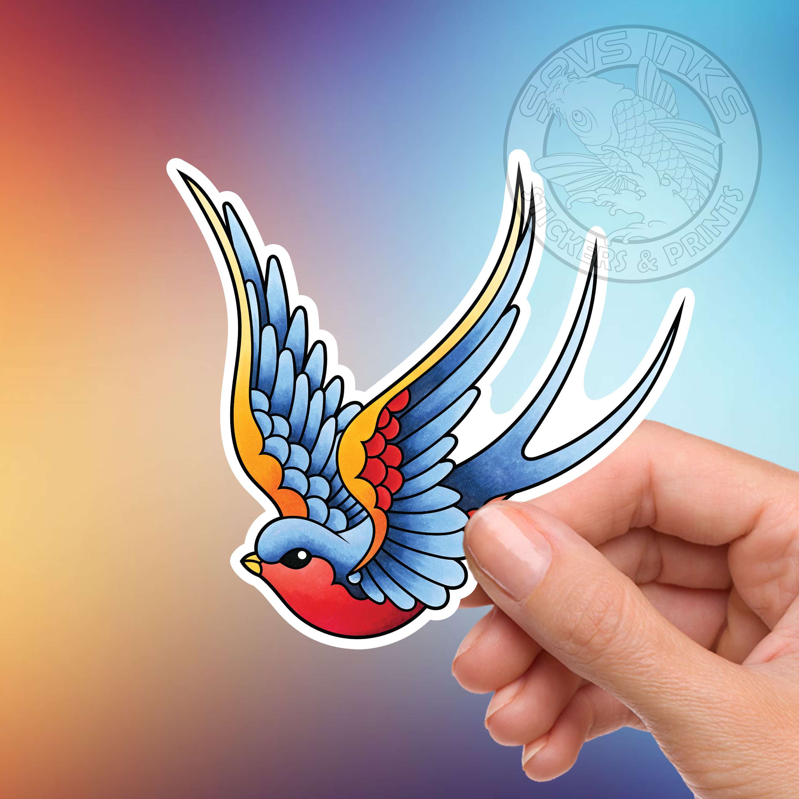 Traditional Bird Tattoo Flash