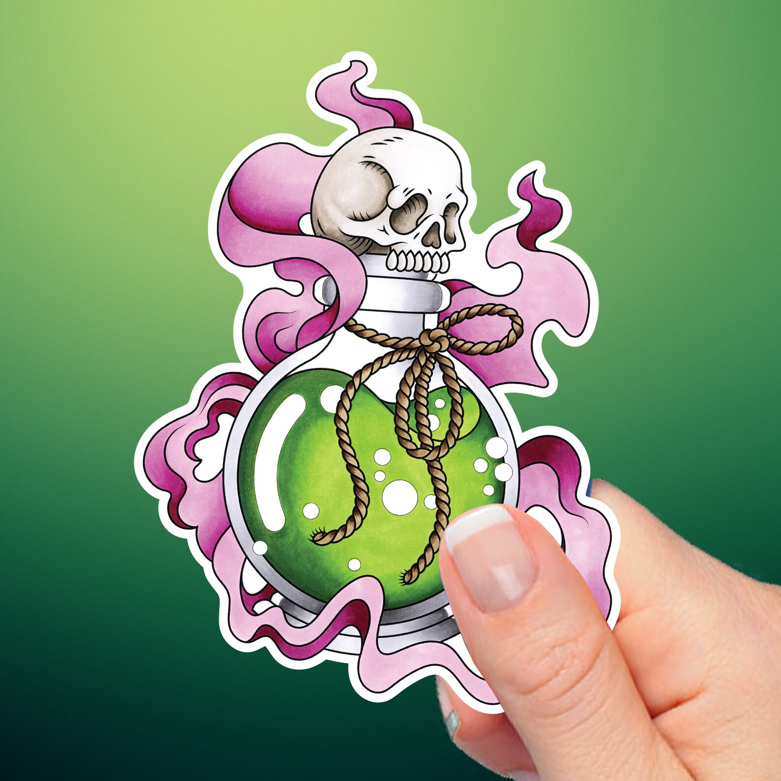Potion Bottle Traditional Tattoo Flash Art Print Sticker - Etsy