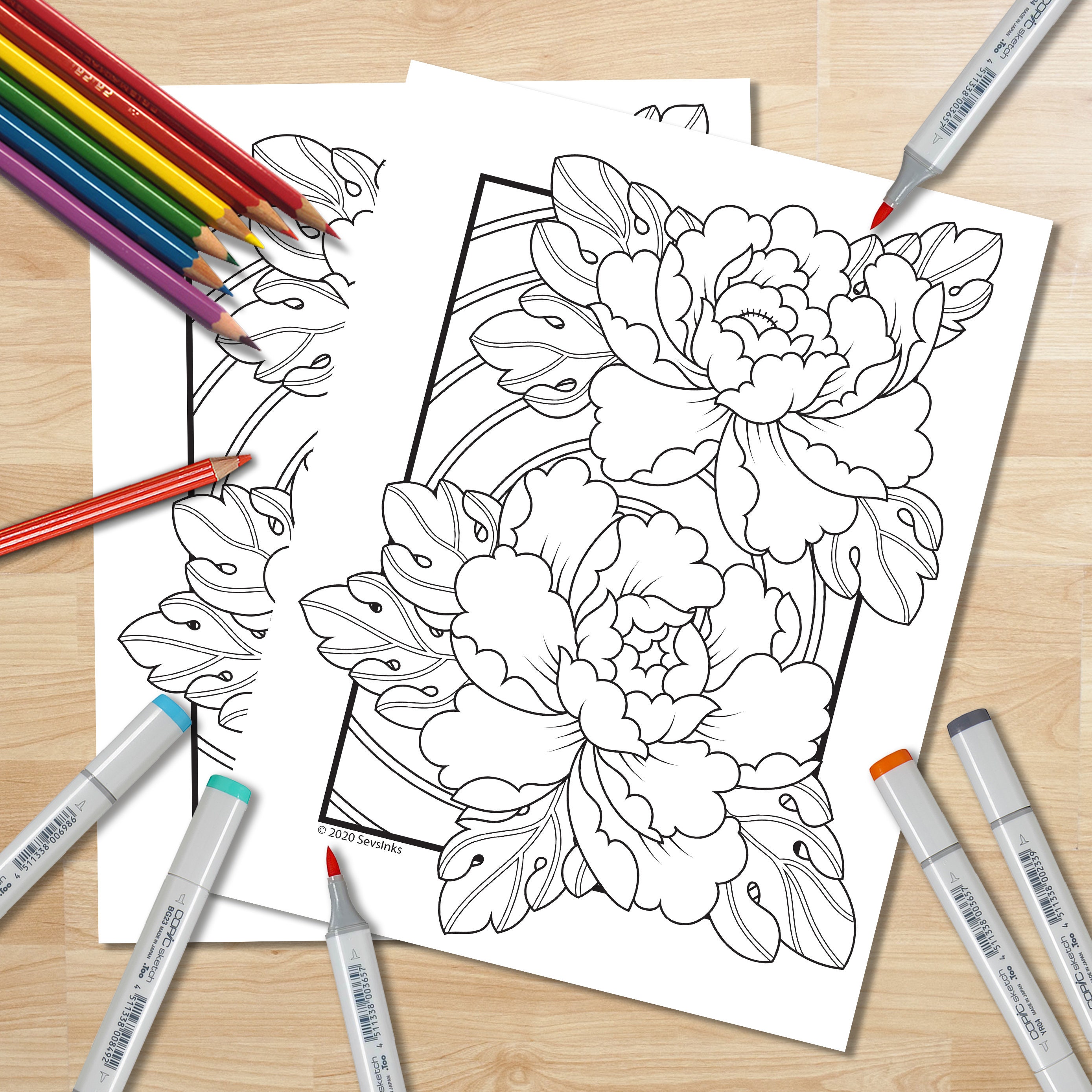 print-your-own-adult-coloring-book-page-traditional-japanese-etsy