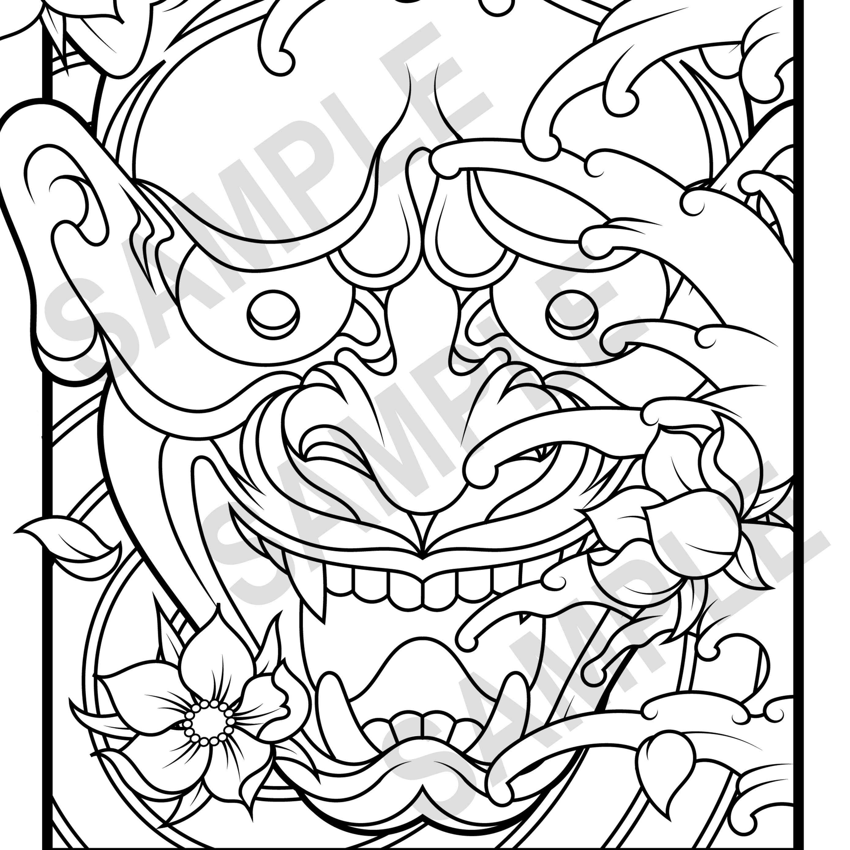 Setsubun And Oni Coloring Pages Sketch Coloring Page