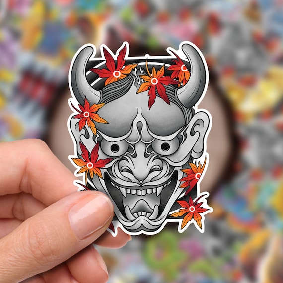 Japanese Noh Masks Tattoos 110 Procreate Japanese Masks Tattoo Stamps