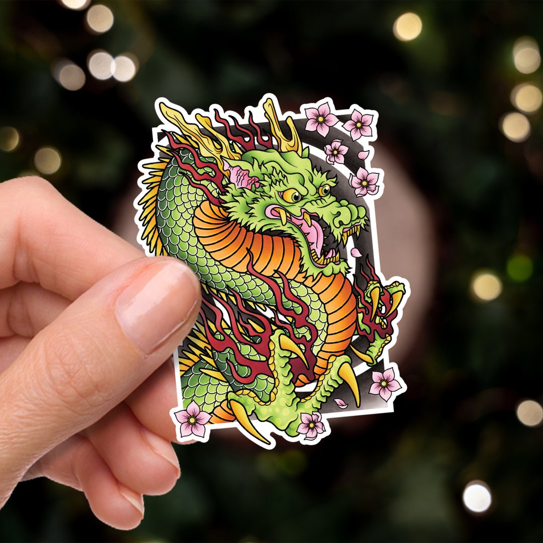 Ryu Dragon Traditional Hand Drawn Irezumi Tattoo Flash Fine Art ...