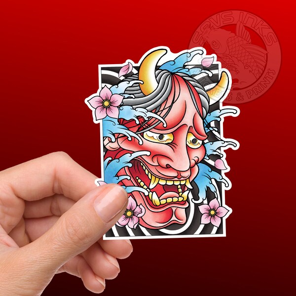 Traditional Japanese Oni Mask - Etsy