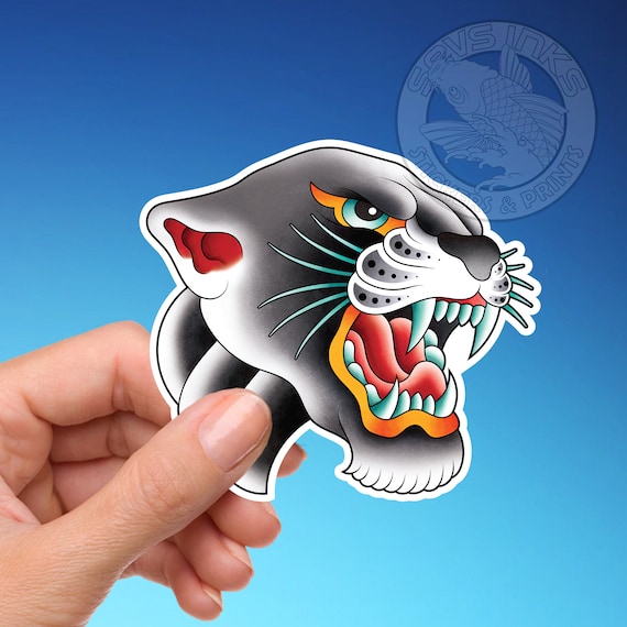 Traditional Panther Head Drawing