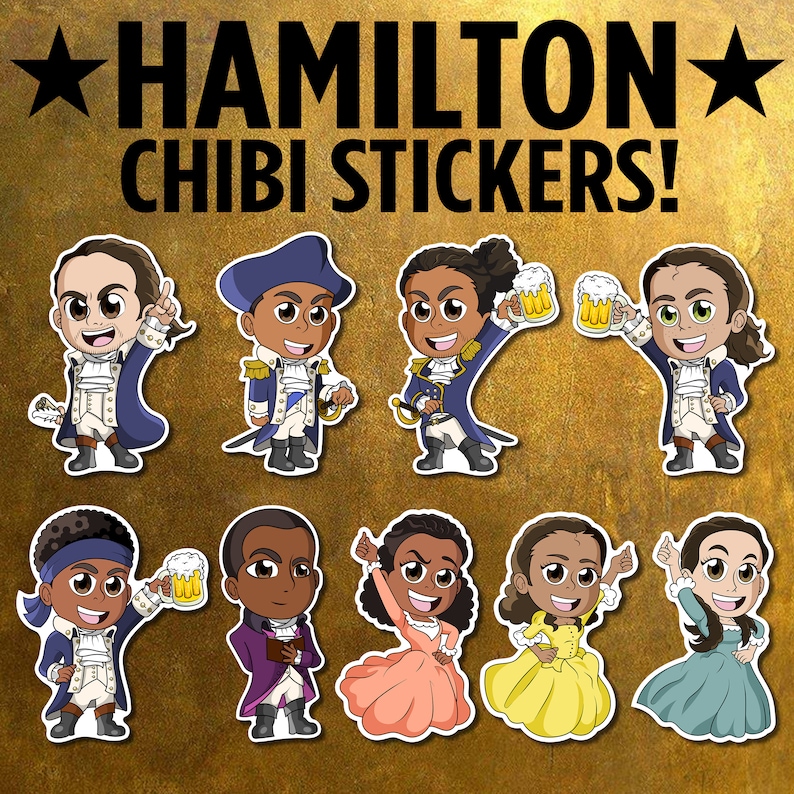 Chibi Inspired Hamilton Broadway Musical Stickers / Hamilton - Etsy