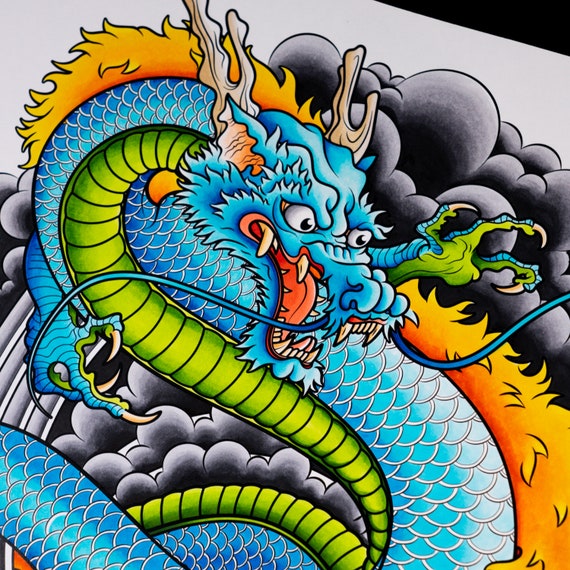 Traditional Japanese Dragon Flash