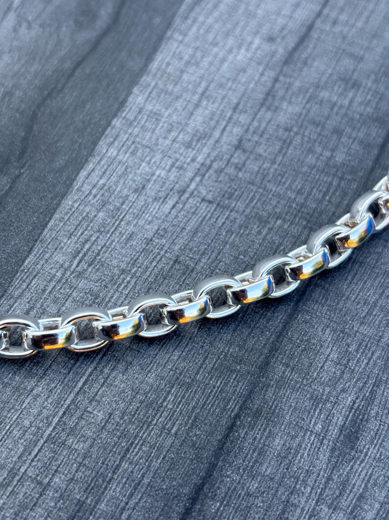 Chunky Sterling Silver T-bar Necklace: Unisex Fob Chain - Etsy