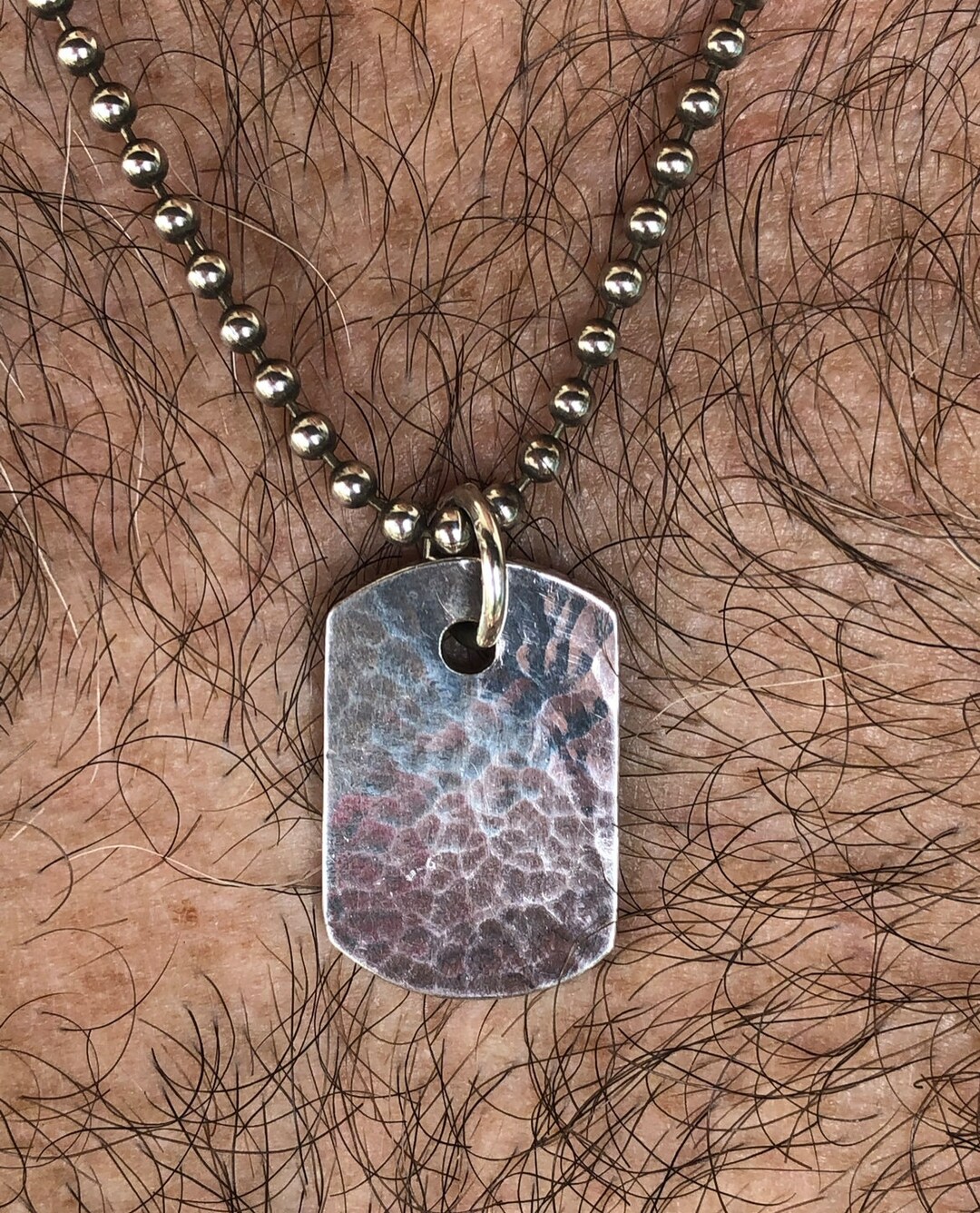 Silver I.D Necklace Mens Silver Necklace Unisex Necklace - Etsy