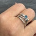 Silver Stack Ring, Blue Topaz Stack Ring, Stack Ring, Wave Rings, Sea Inspired Jewellery, Gift ...