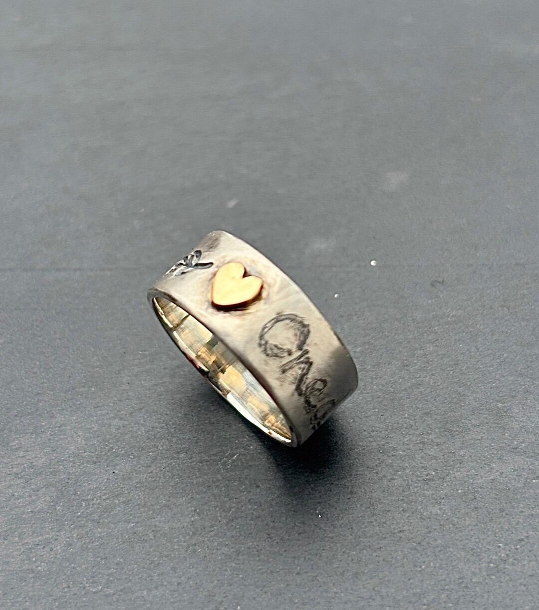 One Day at a Time Ring, Gold Heart Ring, Gift for Her, Unisex Ring ...