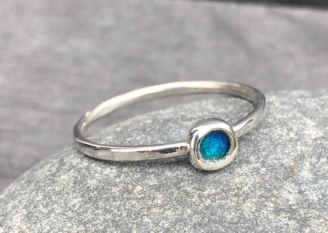 Rock Pool Ring. Enamel Ring, Blue Rock Pool Ring, Blue Enamel Ring ...