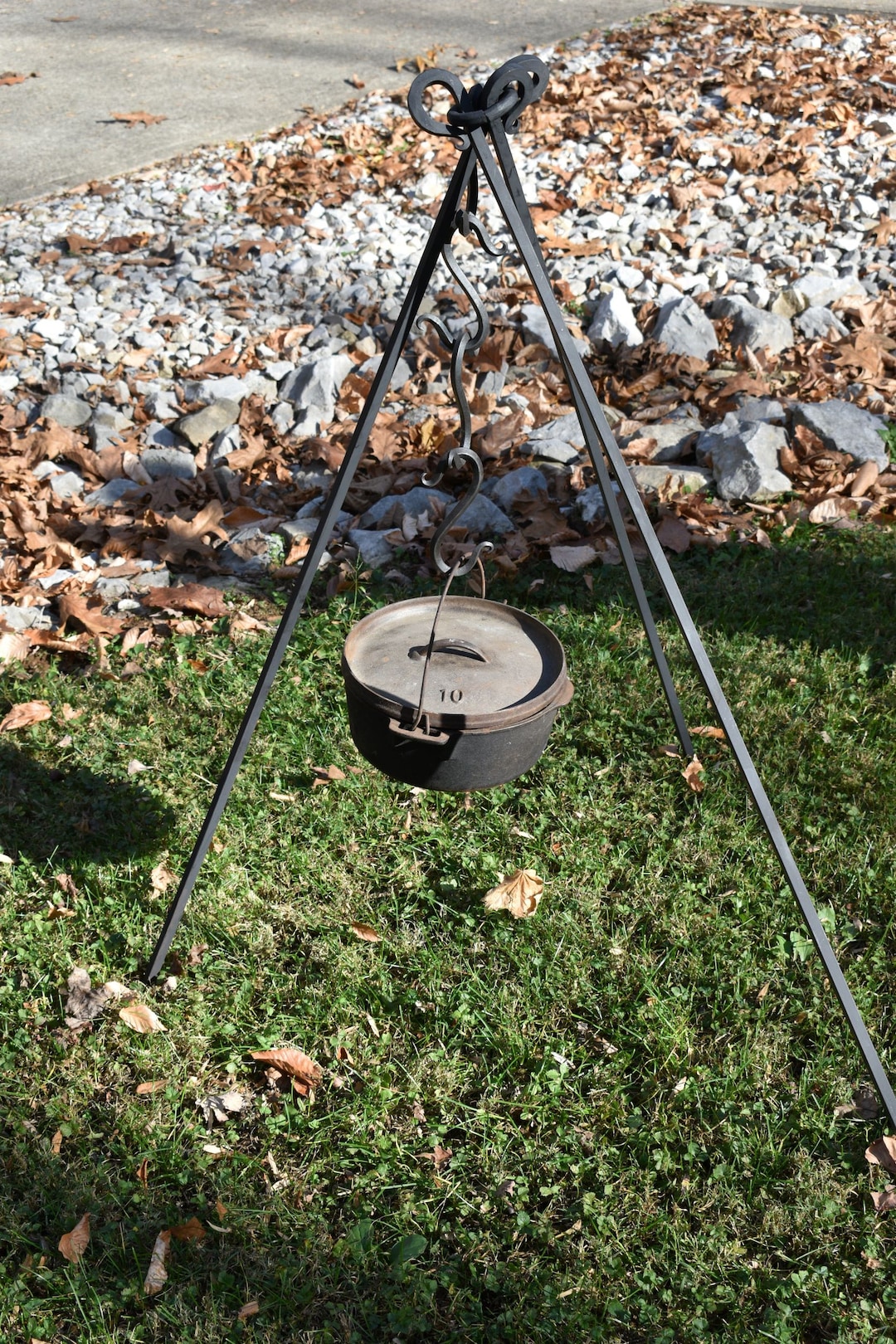 Camping Cooking Tripod, Made by Blacksmith, Reenactment and Pioneer ...
