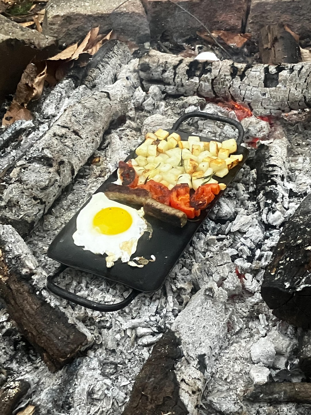 Handmade Carbon Steel Camping Griddle, Campfire Cooking Pan, Made by ...