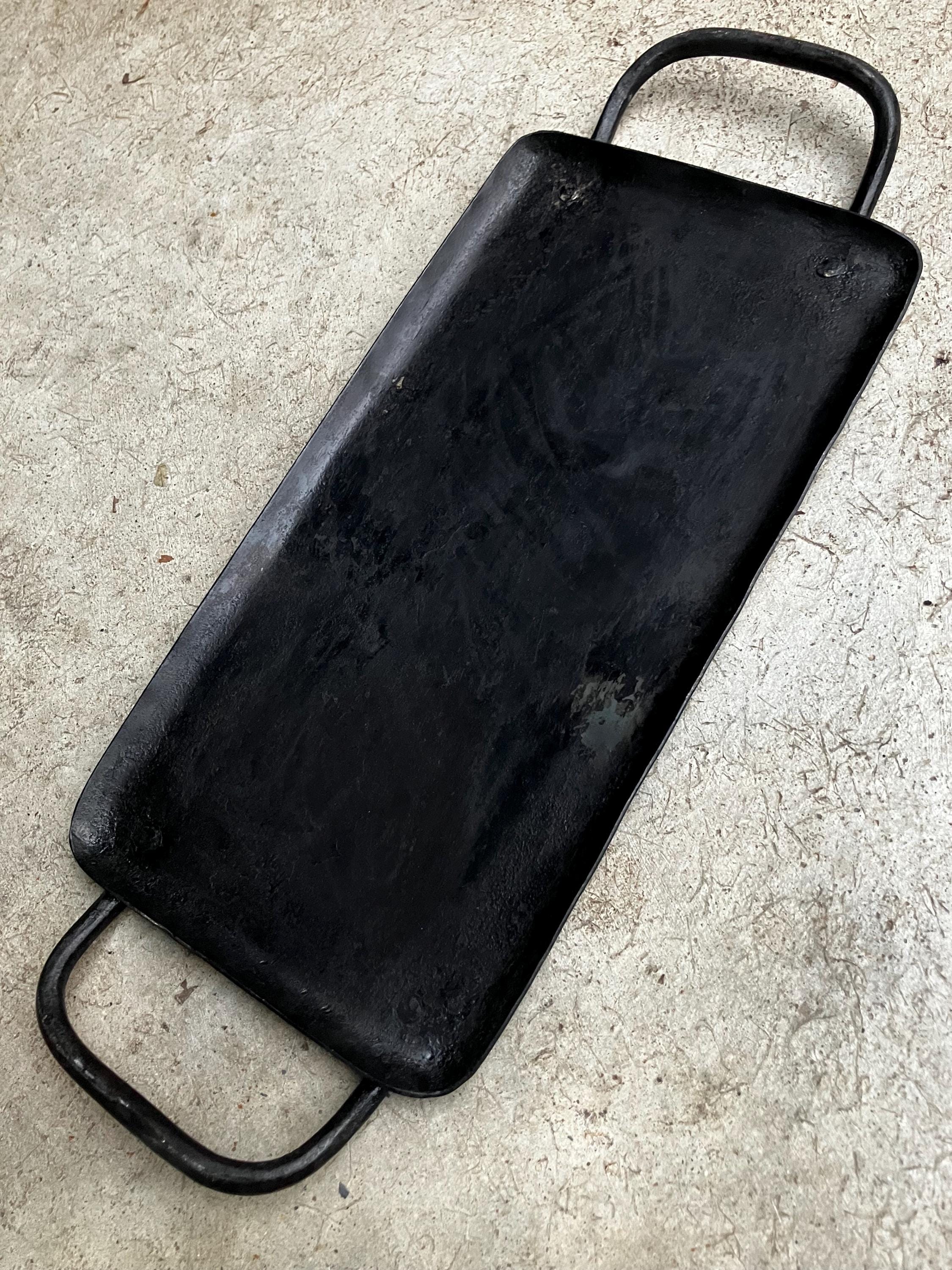 Handmade Carbon Steel Camping Griddle, Campfire Cooking Pan, Made by ...