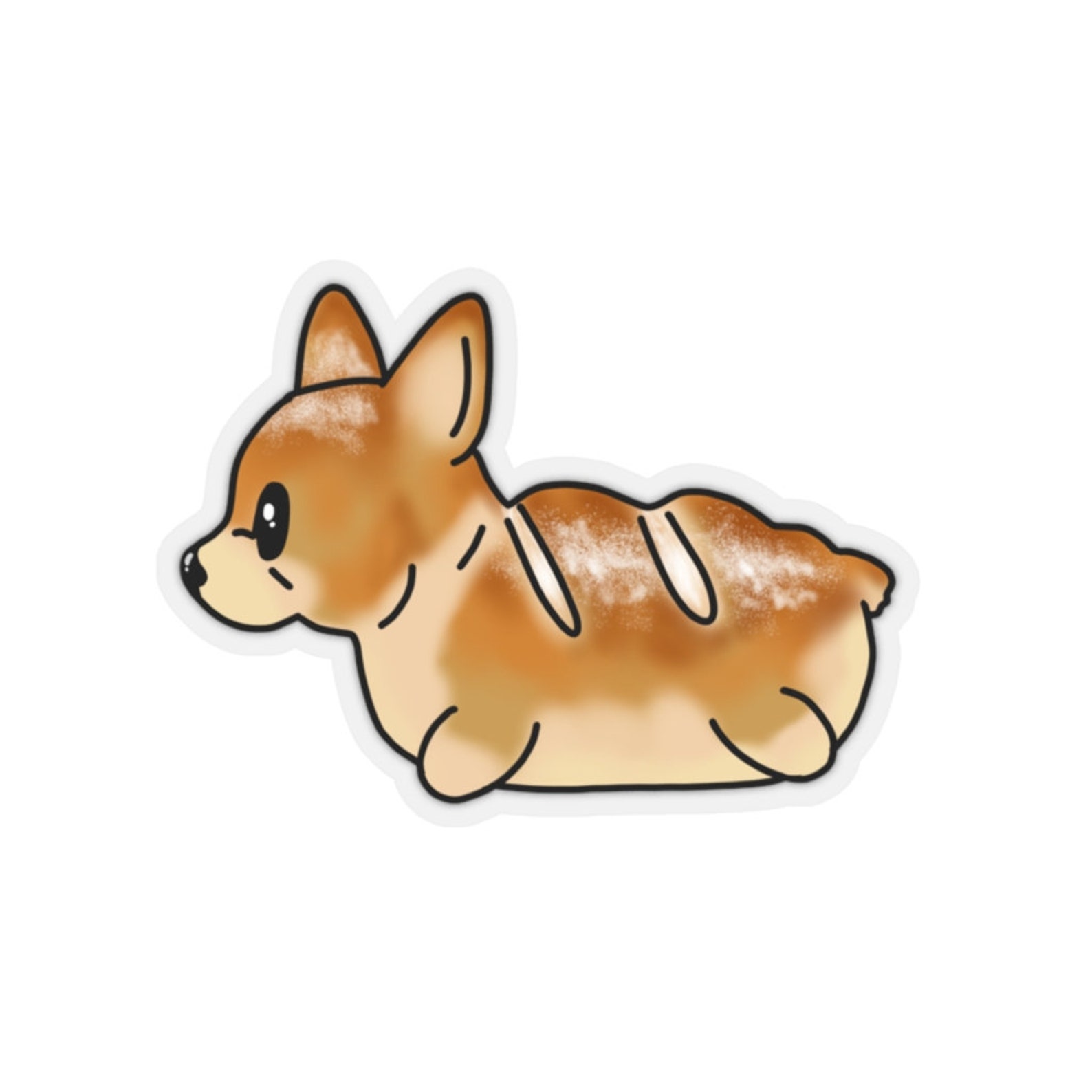 Corgi Loaf Bread Vinyl Sticker | Etsy