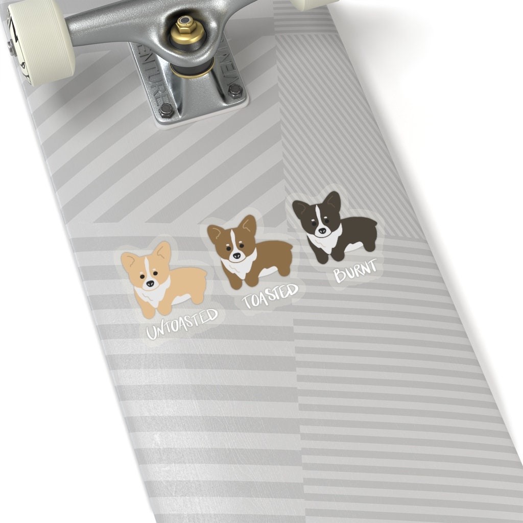 Toasted, Untoasted, Burnt Corgi Sticker - Etsy