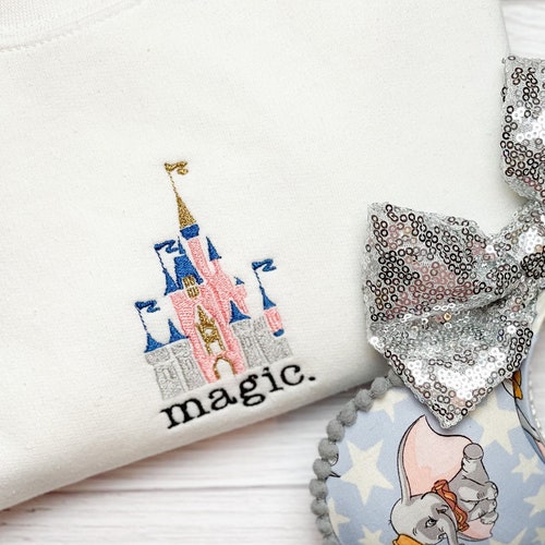 Magic Kingdom Embroidered Sweatshirt Embroidery Magic Castle - Etsy