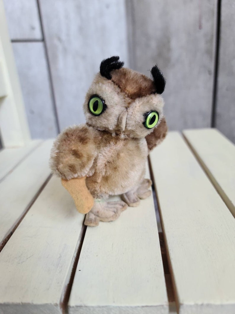 Original STEIFF Owl Wittie; Uhu Wittie / 10cm / 4 Inch /1960er Jahre ...