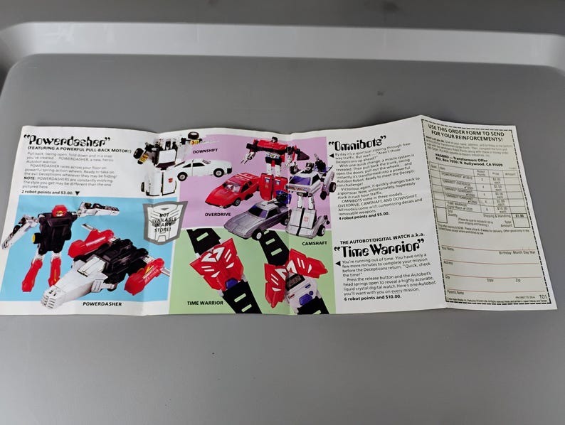Transformers Catalog/poster - Etsy