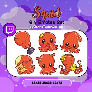 Twitch Emotes Squid - Etsy