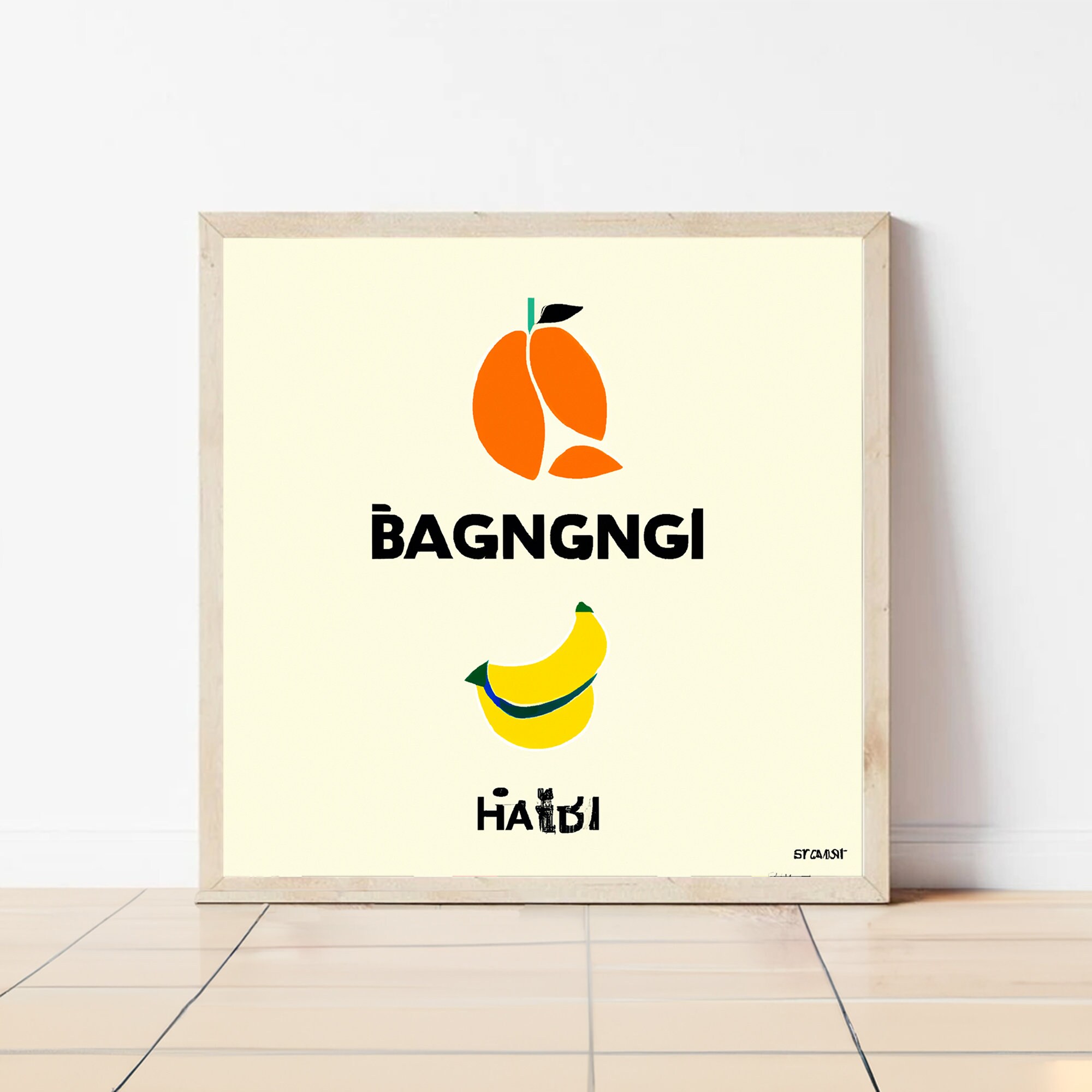 Mango and Friend Ai-generated Wall Art Print Set of 9 Square Designs ...