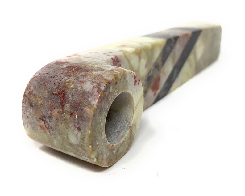 Hand Carved Gemstone Pocket Smoking Pipe - 4 Inch Long Stem - Etsy