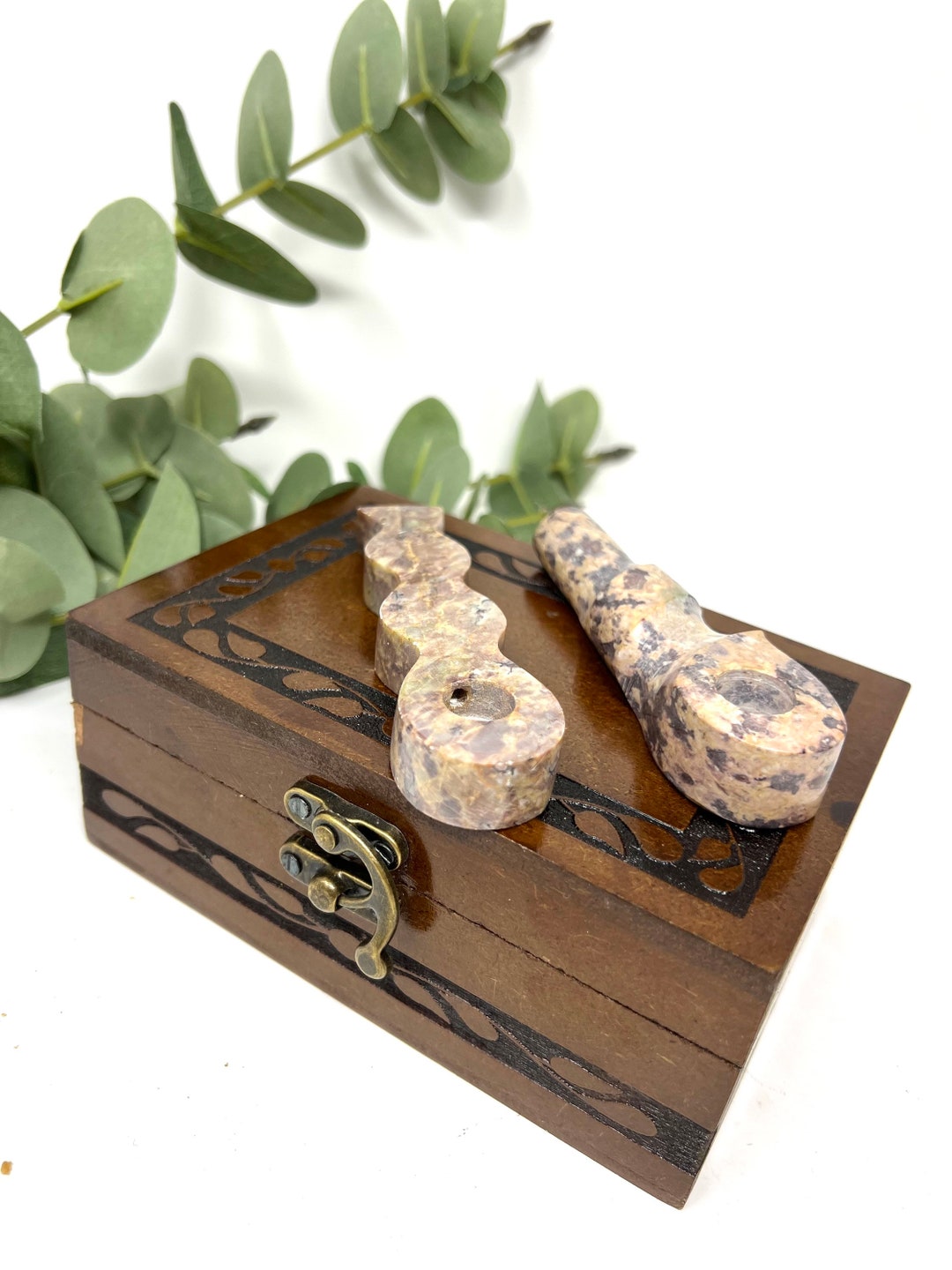 Hand Carved Stone Smoking Pipe Set (4 Inch) - Etsy