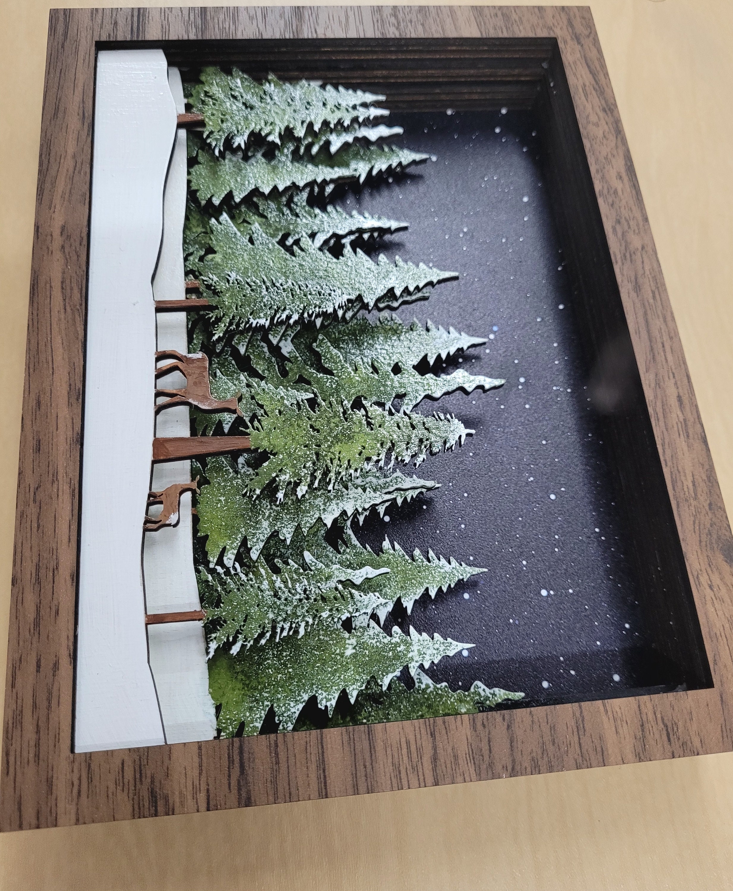 Tabletop Family Deer in the Forest - Etsy