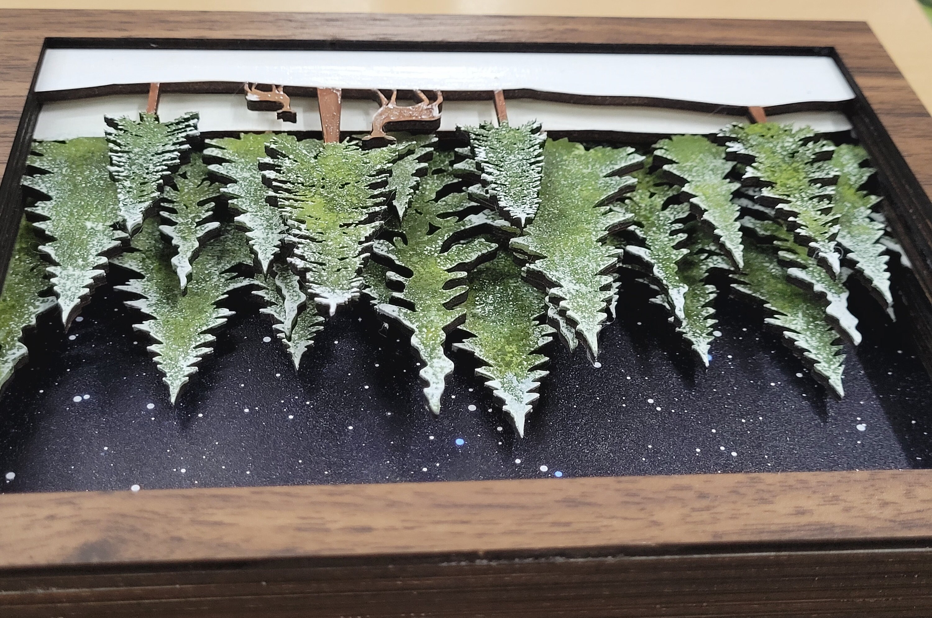 Tabletop Family Deer in the Forest - Etsy