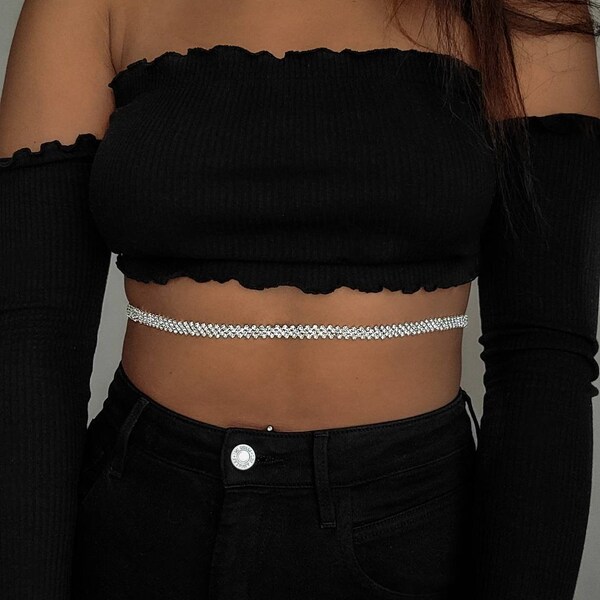 Diamond Body Chain - Etsy