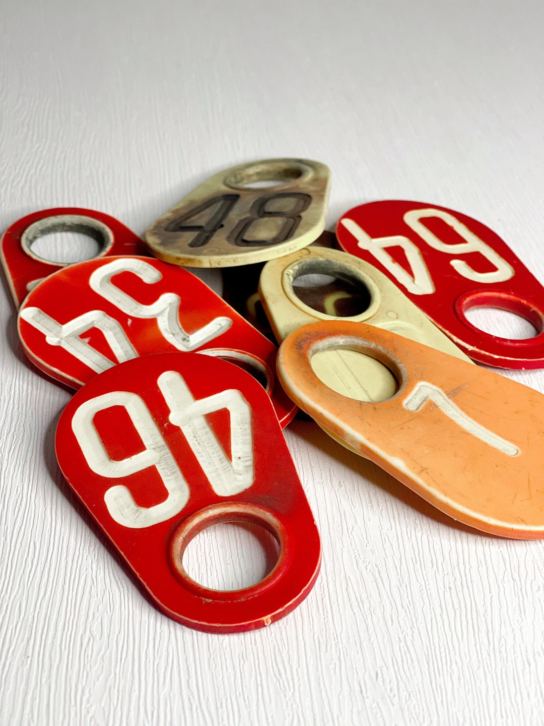 Vintage Plastic Cow Tags | 1960s-1970s - Etsy