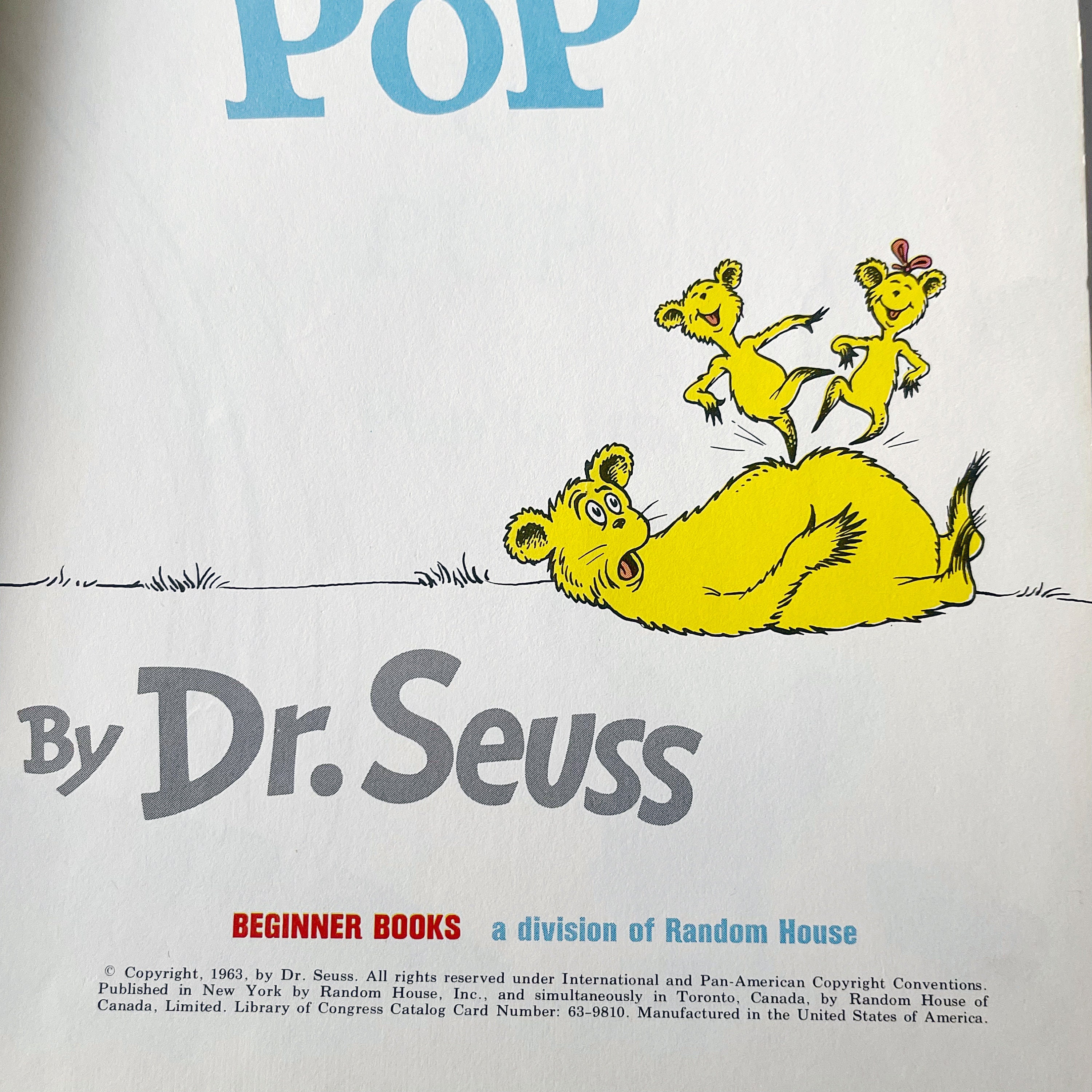 Vintage Dr. Seuss Hop on Pop | 1963 | Beginner Books | #B-29 - Etsy